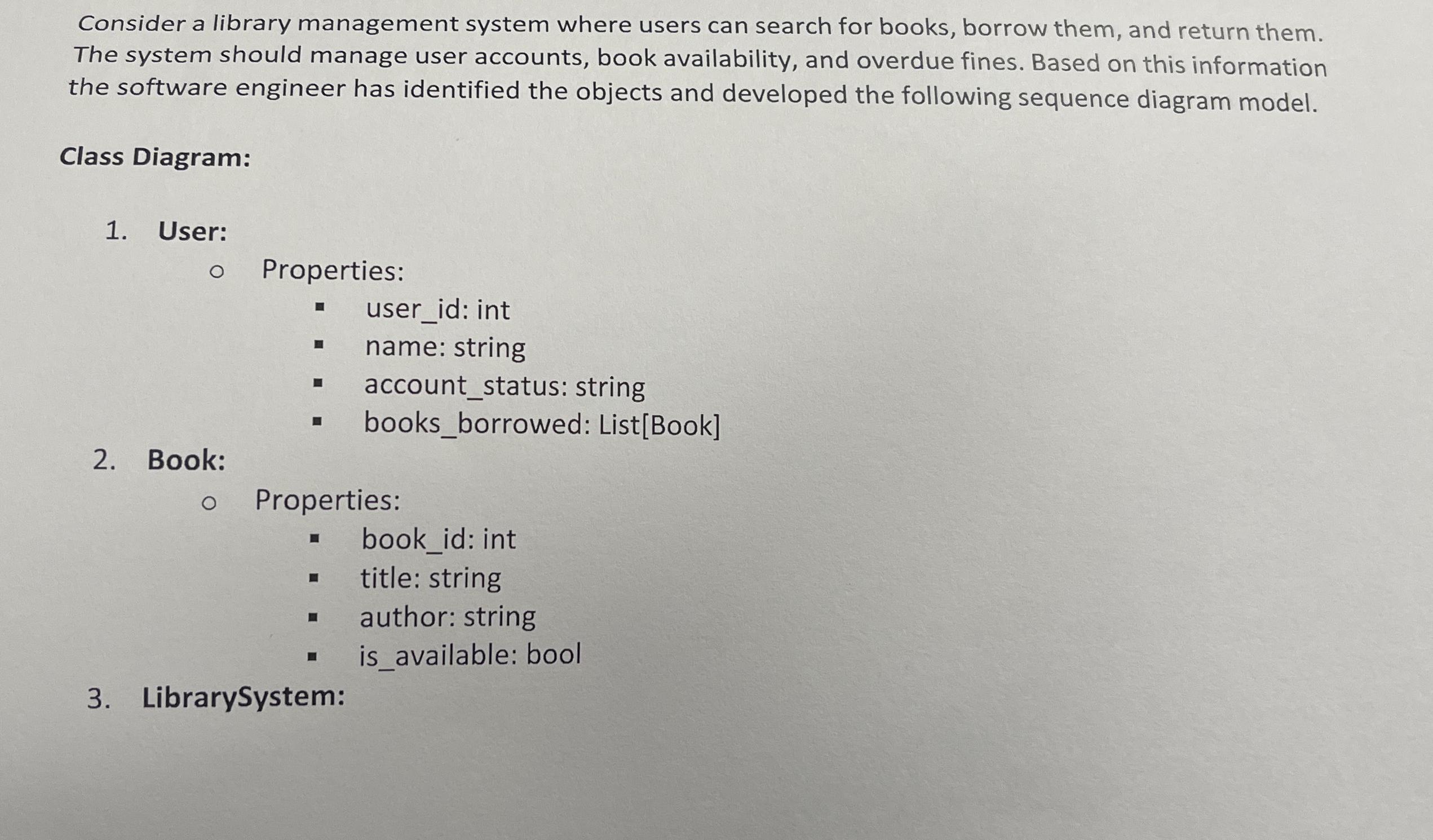 Consider a library management system where users can | Chegg.com