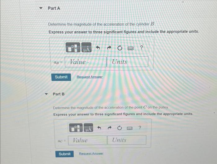 Solved The center of the pulley is being lifted vertically | Chegg.com