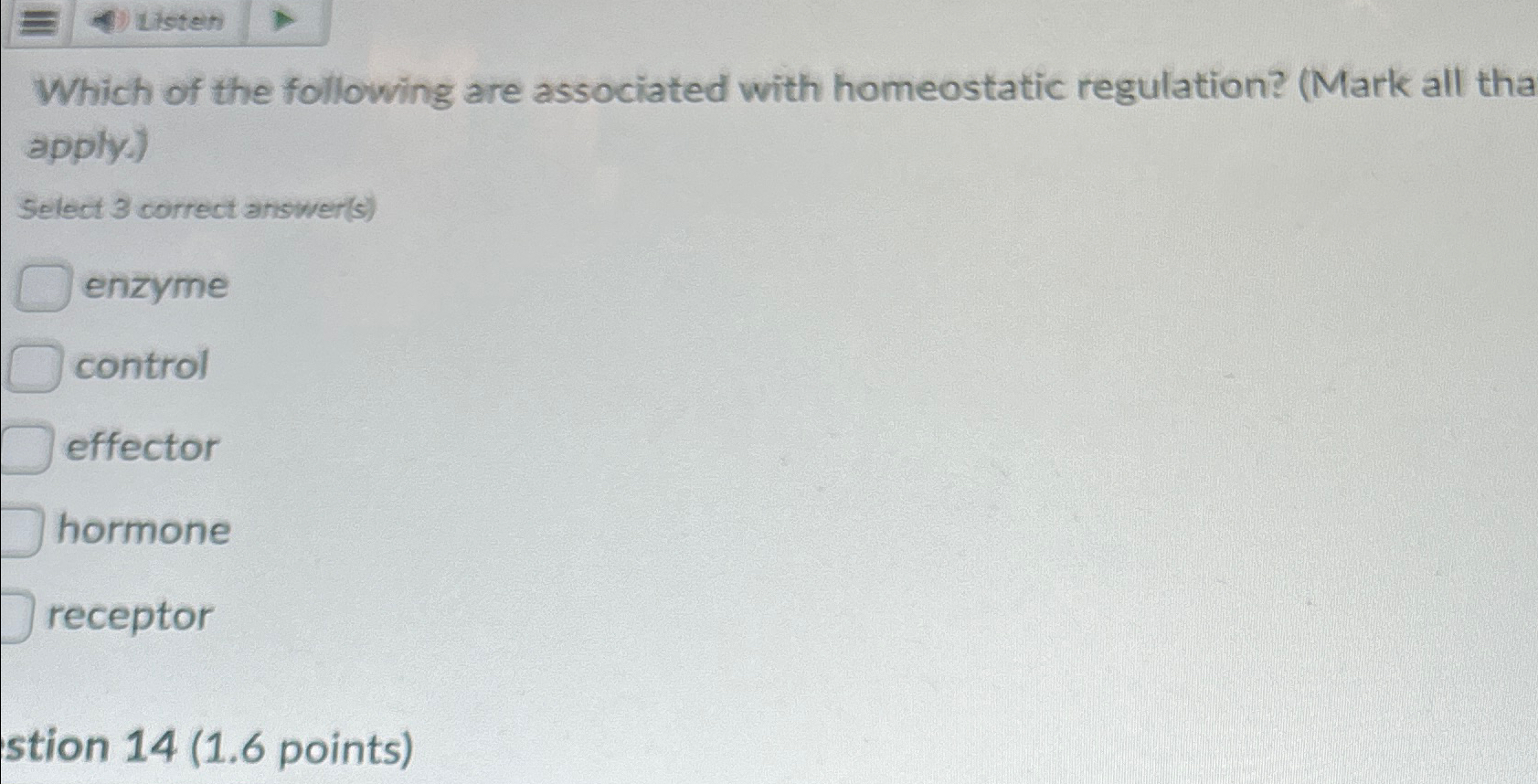Solved ListenWhich of the following are associated with | Chegg.com