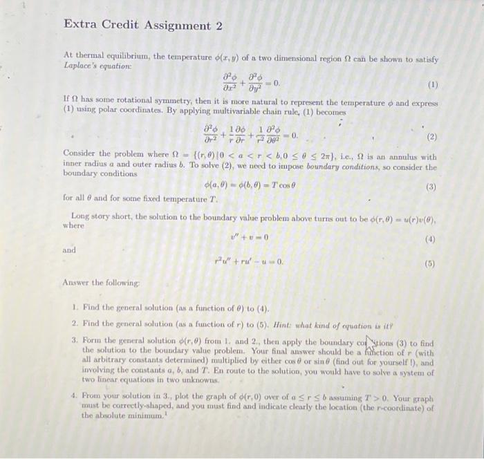 Solved Extra Credit Assignment 2 At thermal equilibrium, the | Chegg.com