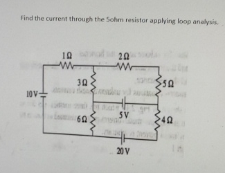 Solved Find the current through the 5ohm resistor applying | Chegg.com