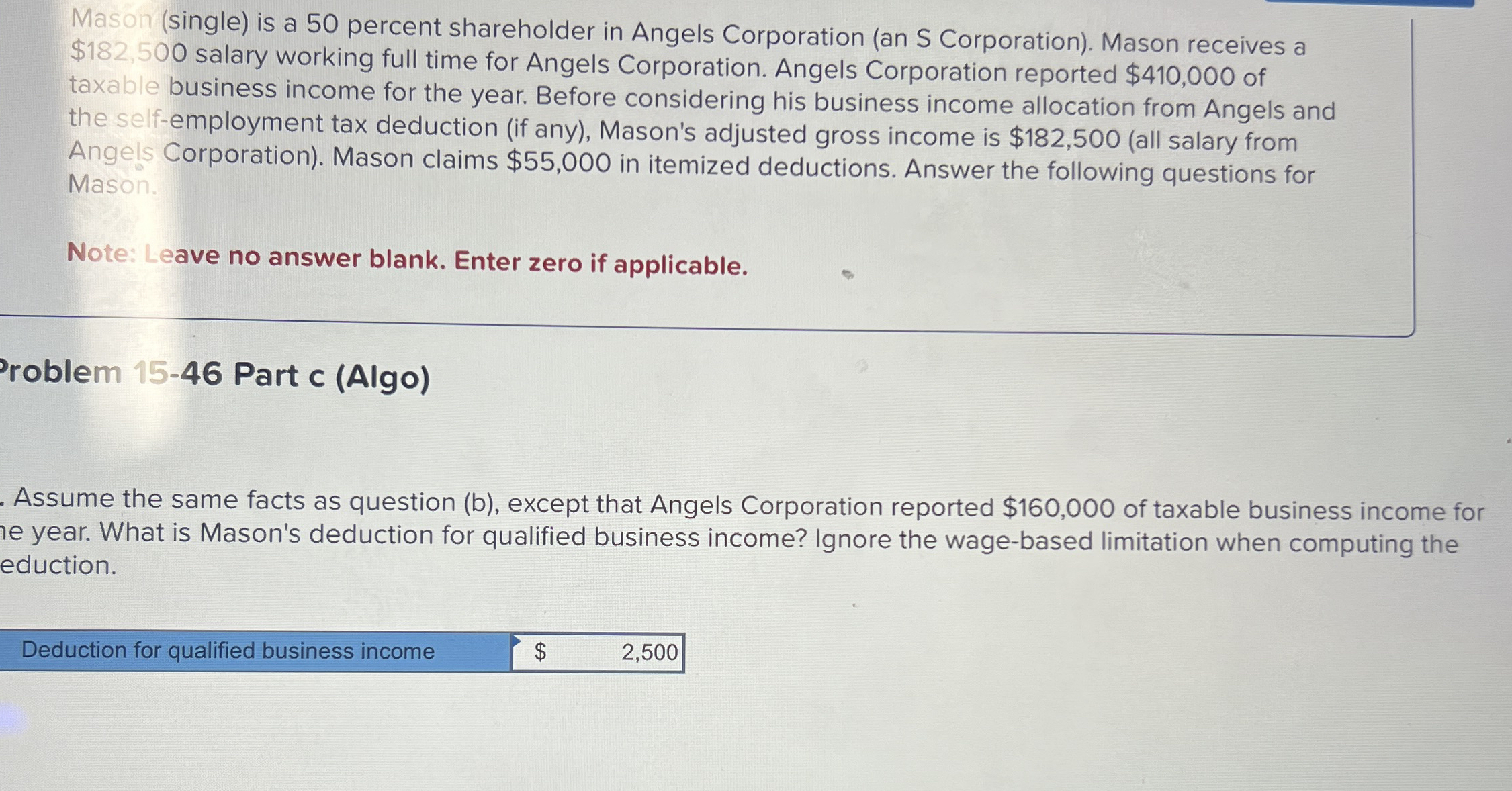 Solved roblem 15-46 ﻿Part c (Algo)Assume the same facts as | Chegg.com