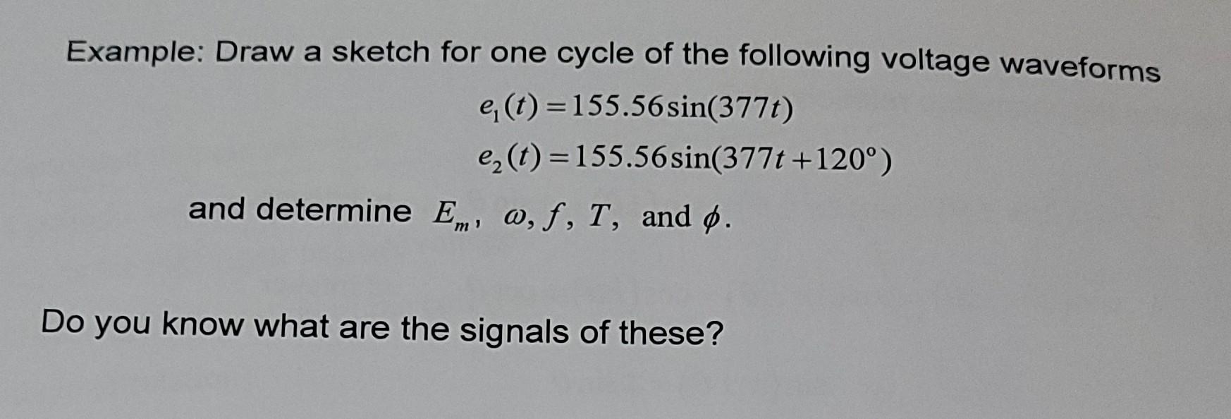 Solved Example: The voltage across a certain circuit element | Chegg.com