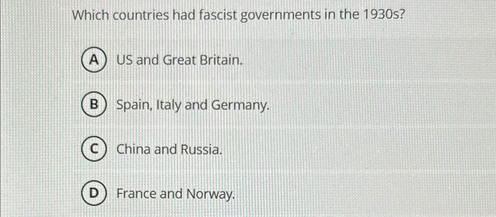Solved Which countries had fascist governments in the 1930 | Chegg.com