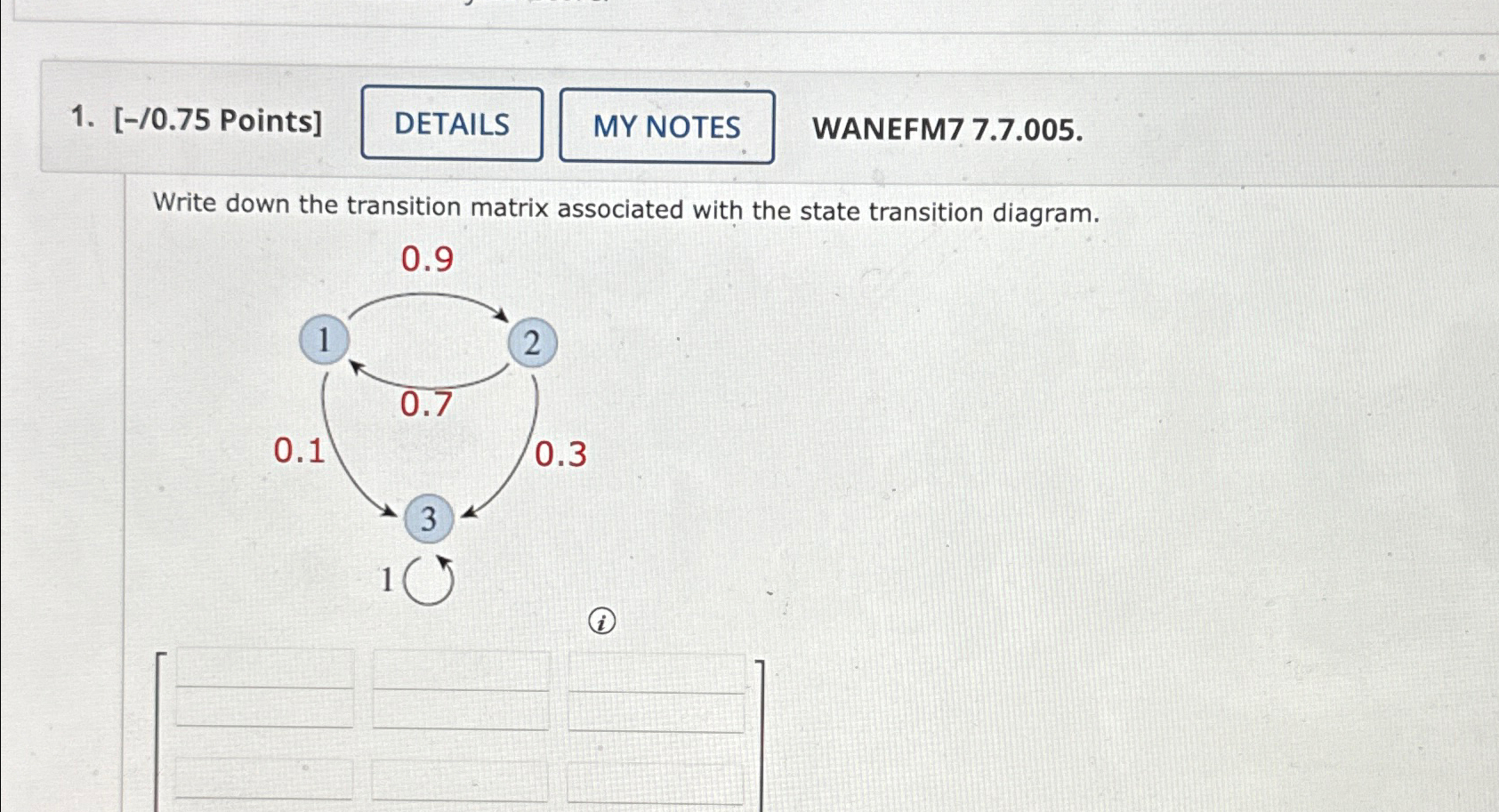 Solved Points]WANEFM7 7.7.005.Write down the transition | Chegg.com