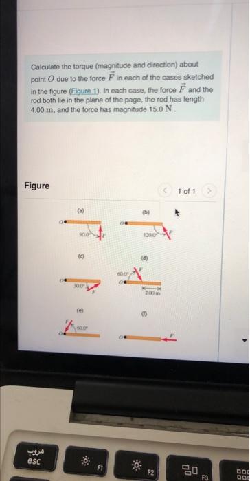 Solved Calculate the torque (magnitude and direction) about | Chegg.com