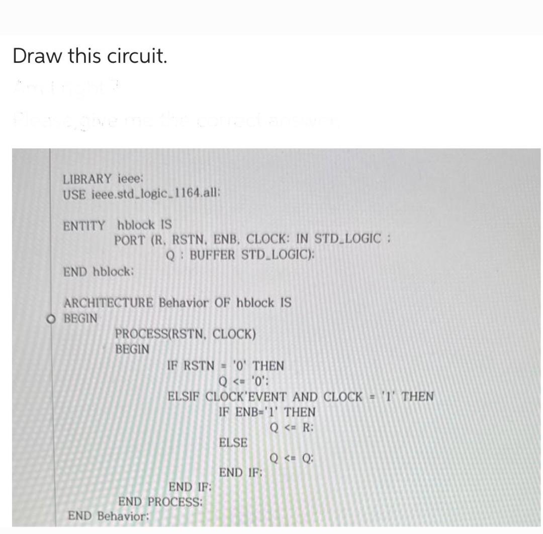 Solved Draw this circuit. LIBRARY ieee: USE | Chegg.com