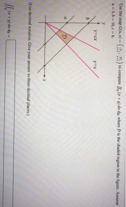 Solved Use the map G(u, v) = ( a = 5,b= 10,c = 6. to compute | Chegg.com