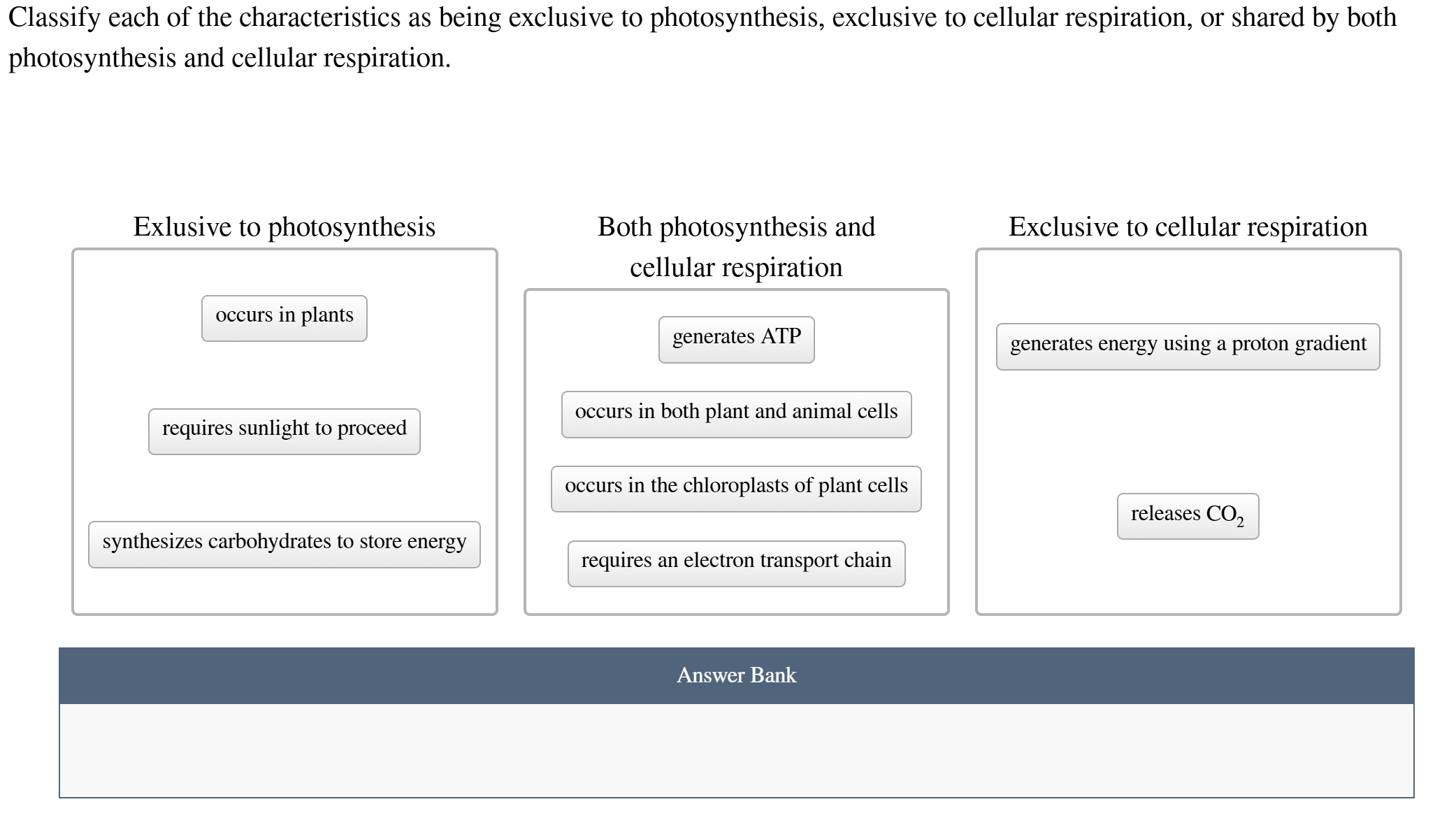 Solved Classify each of ﻿the characteristics as ﻿being | Chegg.com