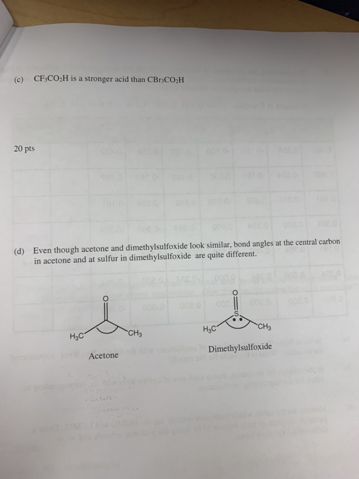 Solved (c) CF3CO2H is a stronger acid than CB,CO,H 20 pts | Chegg.com
