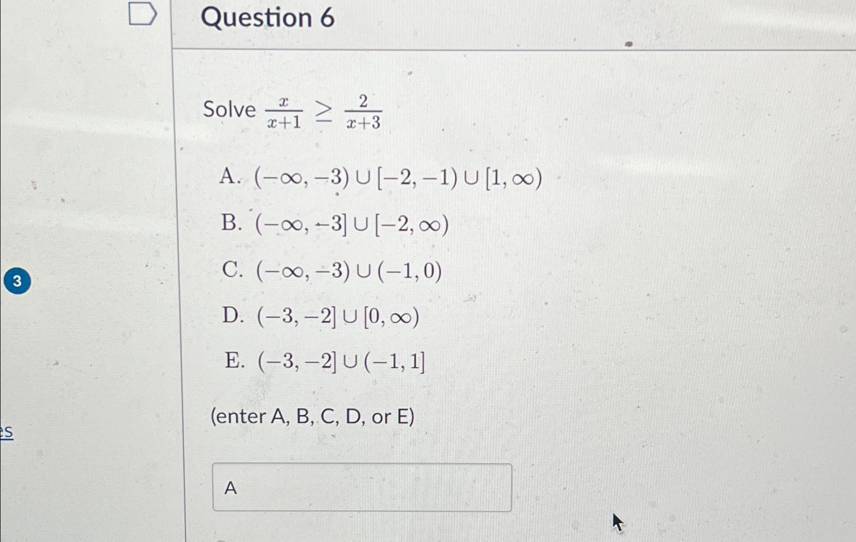 Solved Question 6Solve | Chegg.com