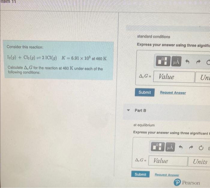 Solved standard conditions Consider this reaction: Express | Chegg.com
