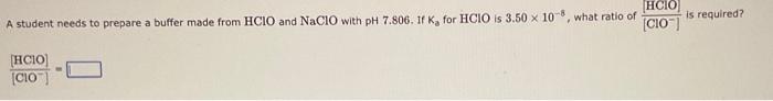 Solved A student needs to prepare a buffer made from CH3COOH | Chegg.com