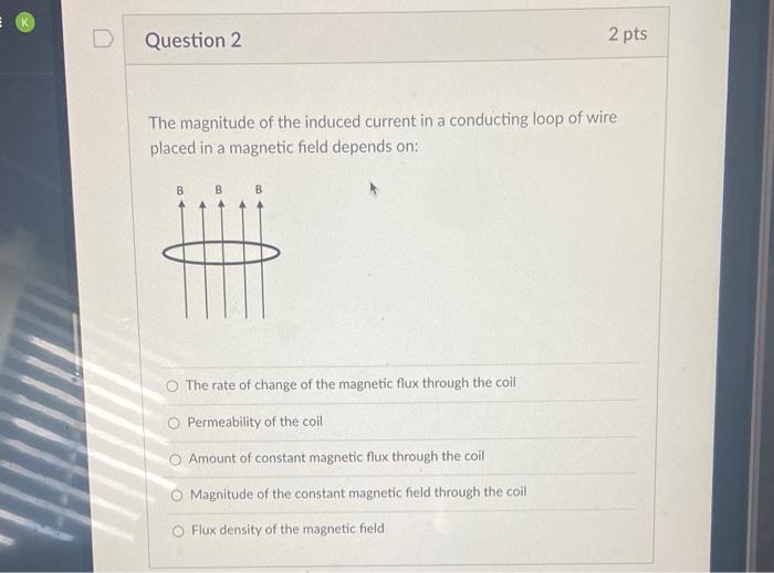 Solved The magnitude of the induced current in a conducting | Chegg.com