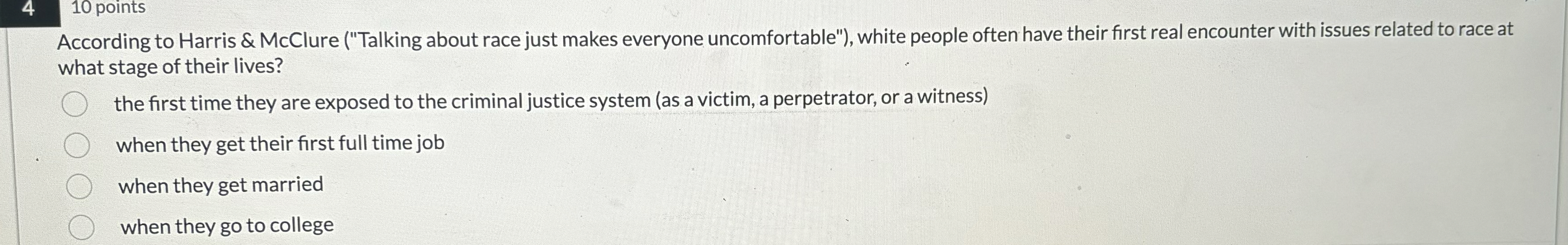 Solved 4,10 ﻿points According to Harris & McClure ("Talking | Chegg.com