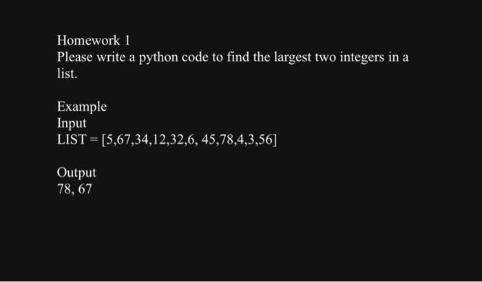 Solved Homework 1 Please write a python code to find the | Chegg.com