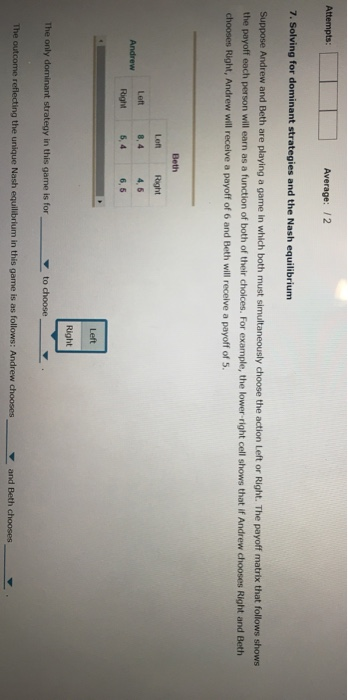 Solved Attempts: Average: 12 7. Solving for dominant | Chegg.com