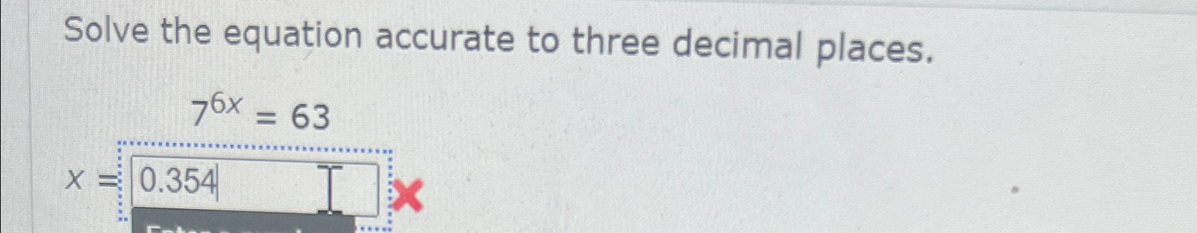 Solved Solve the equation accurate to three decimal | Chegg.com