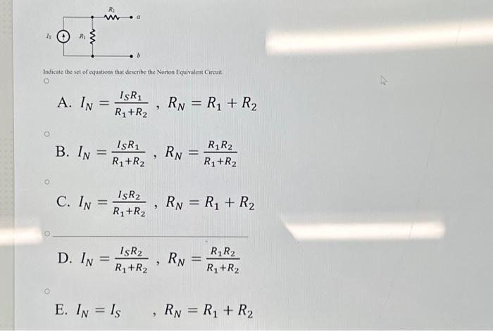Solved Inficate the set of equations that describe the | Chegg.com