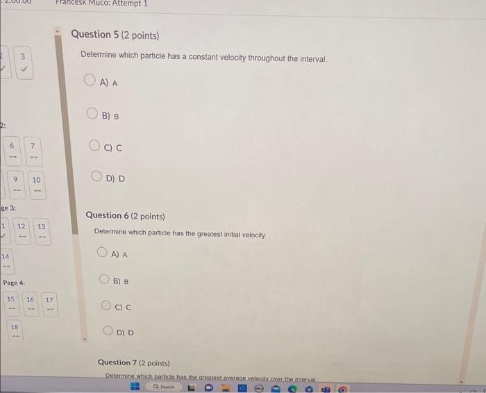 Solved Each of the following four graphs shows the position | Chegg.com