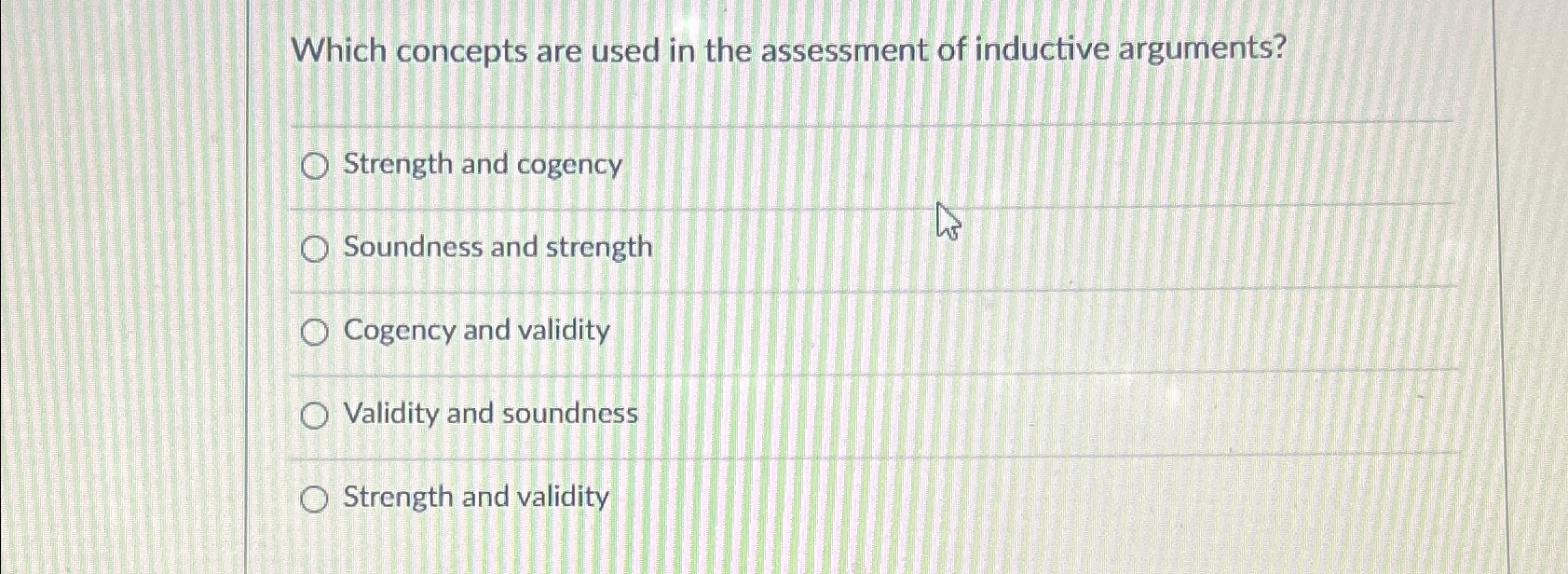 Solved Which concepts are used in the assessment of | Chegg.com