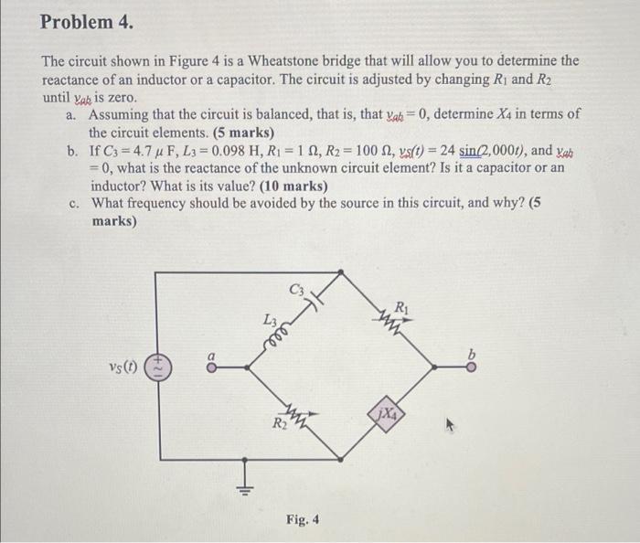 Solved Problem 4. The circuit shown in Figure 4 is a | Chegg.com