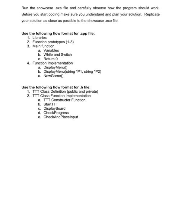 Solved A structured C++ program is required to create a "Tic | Chegg.com