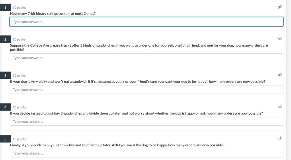Solved 1 10 points How many 7-bit binary strings contain at | Chegg.com