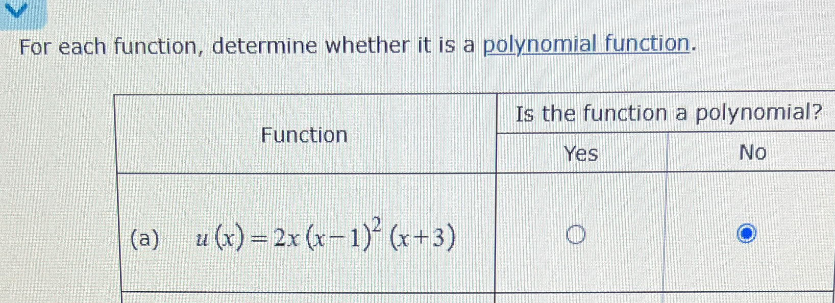 Solved For each function, determine whether it is a | Chegg.com