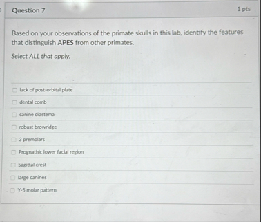 Solved Question 71 ﻿ptsBased on your observations of the | Chegg.com
