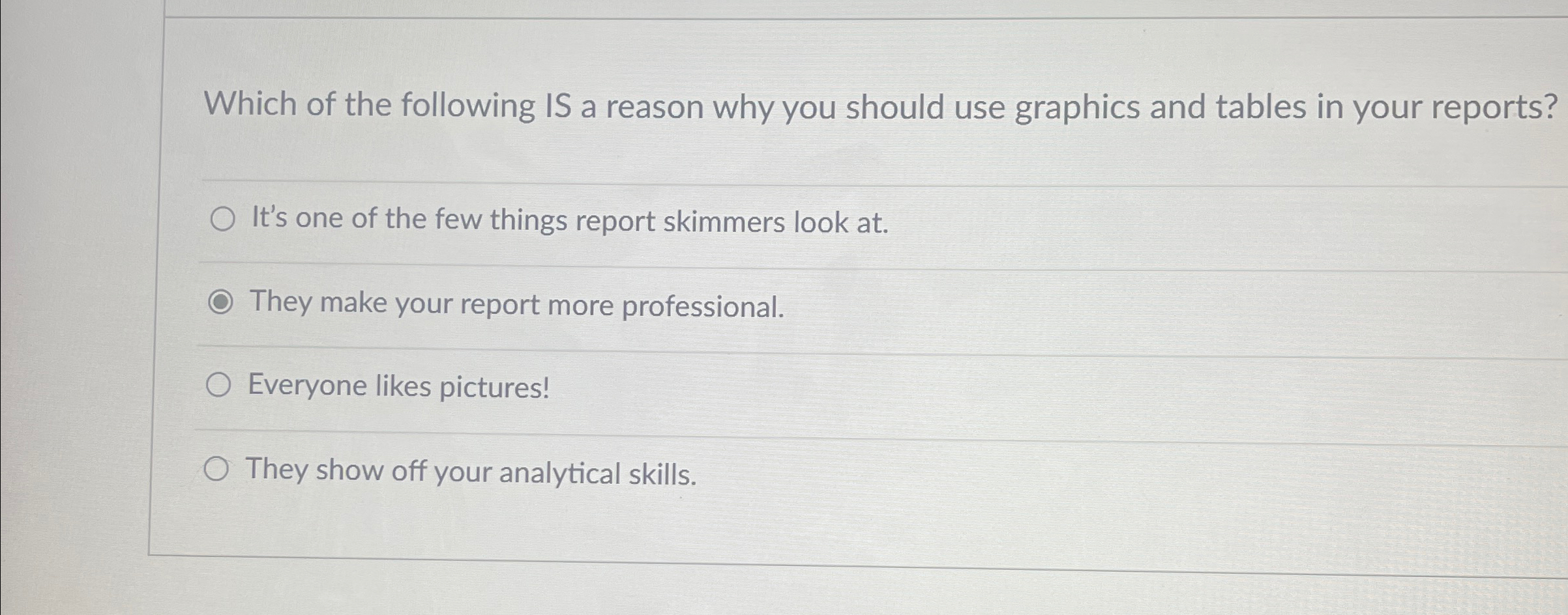 Solved Which of the following IS a reason why you should use | Chegg.com