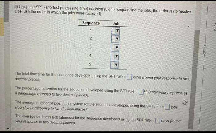 Solved a) Using the EDD (earliest due date) decision rule | Chegg.com