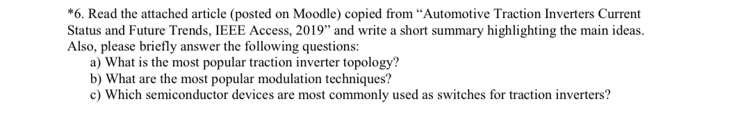 Solved *6. ﻿Read the attached article (posted on Moodle) | Chegg.com