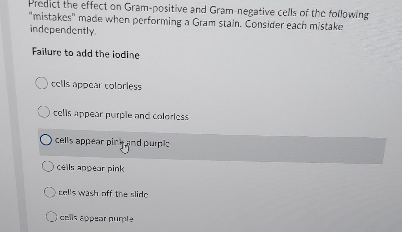 Solved Predict the effect on Gram-positive and Gram-negative | Chegg.com