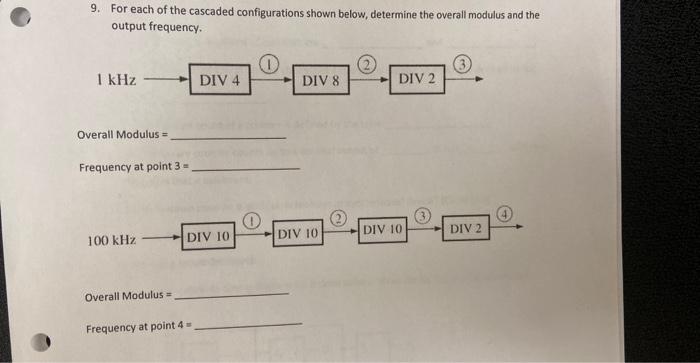 Solved 9. For each of the cascaded configurations shown | Chegg.com