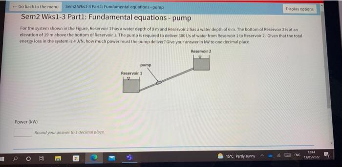 Solved Go back to the menu Sem2 Wks3 Part: Fundamental | Chegg.com