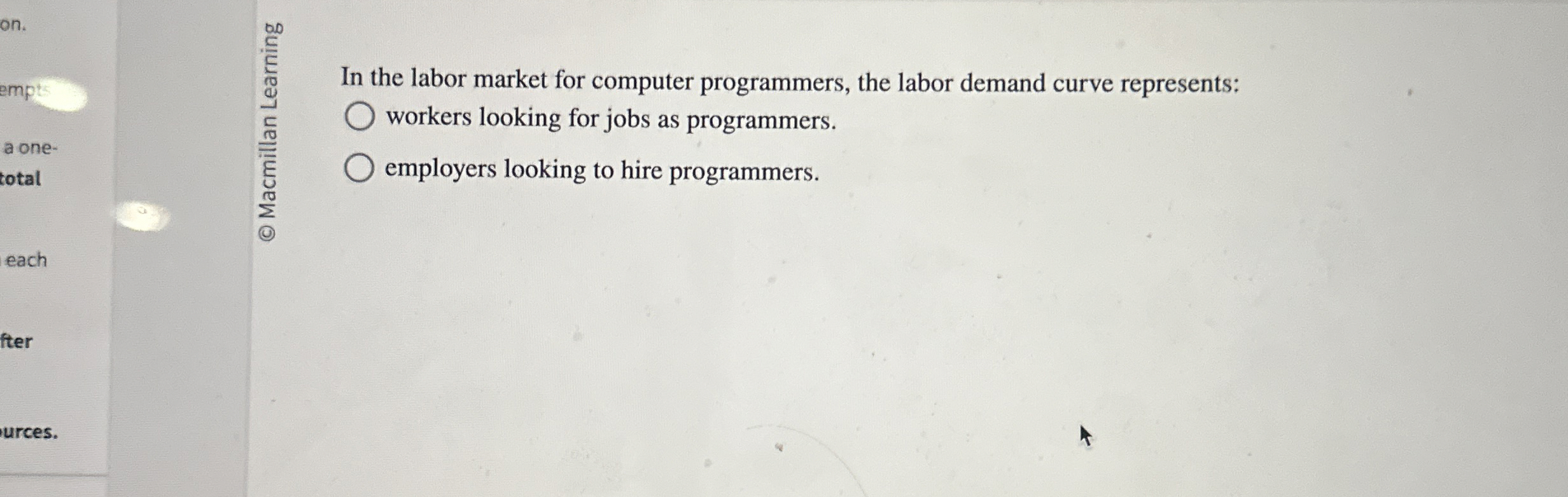 Solved In the labor market for computer programmers, the | Chegg.com