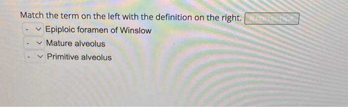 Solved Match the term on the left with the definition on the | Chegg.com