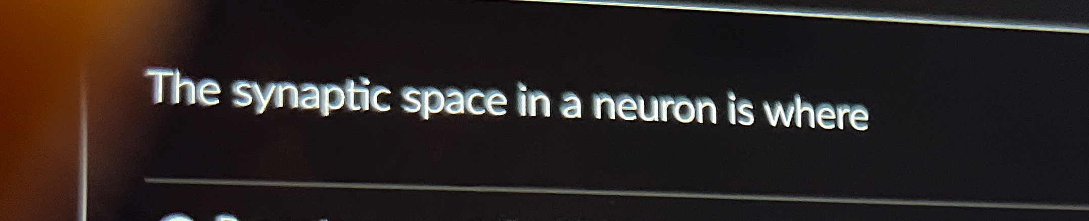 Solved The synaptic space in a neuron is where | Chegg.com