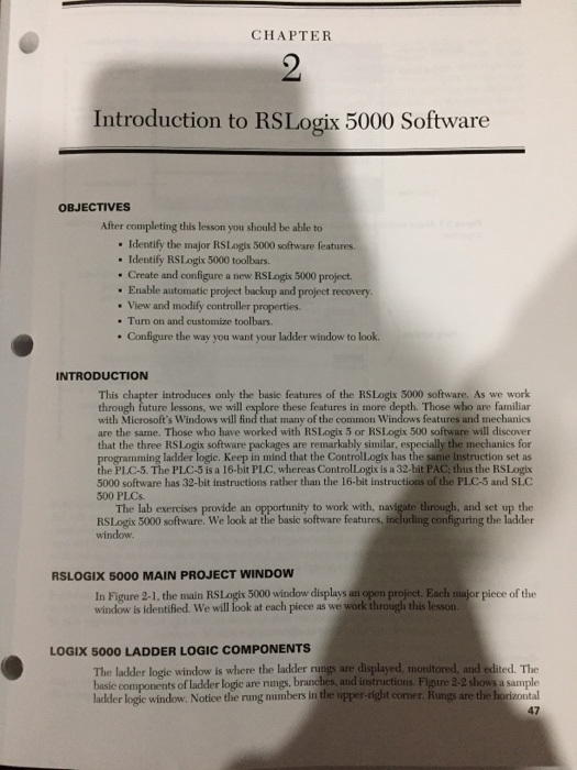 CHAPTER Introduction to RSLogix 5000 Software | Chegg.com