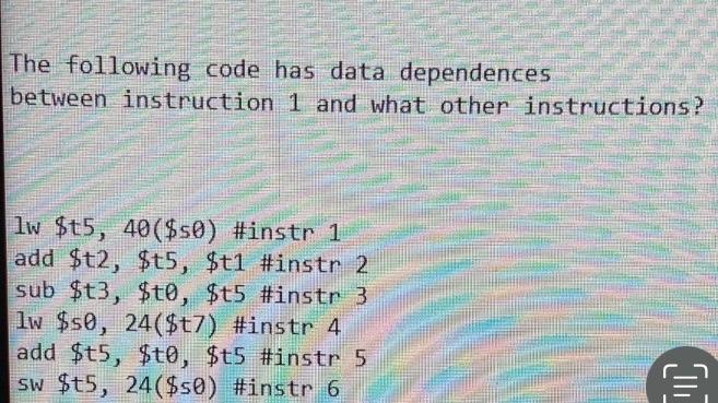 Solved The following code has data dependences between | Chegg.com