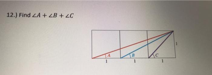 Solved 12.) Find 2A + 2B + 2C B 1 1 | Chegg.com