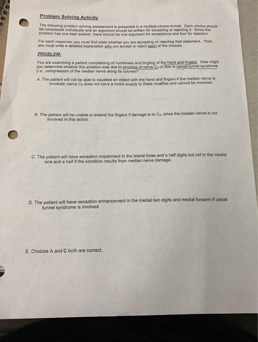 Solved Problem Solving Activity The following problem | Chegg.com