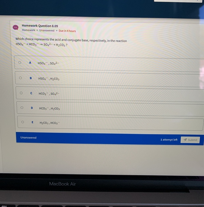 Solved Homework Question 8.09 Homework Unanswered. Due in 4 | Chegg.com