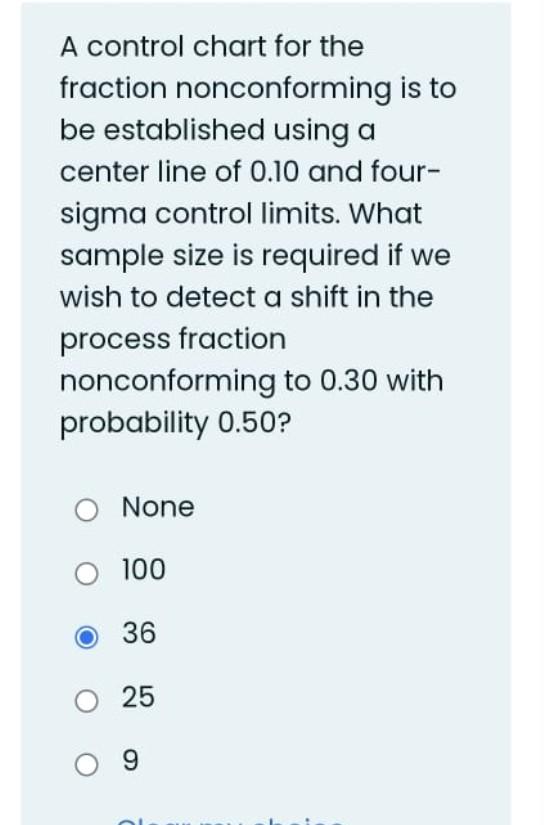 Solved A control chart for the fraction nonconforming is to | Chegg.com