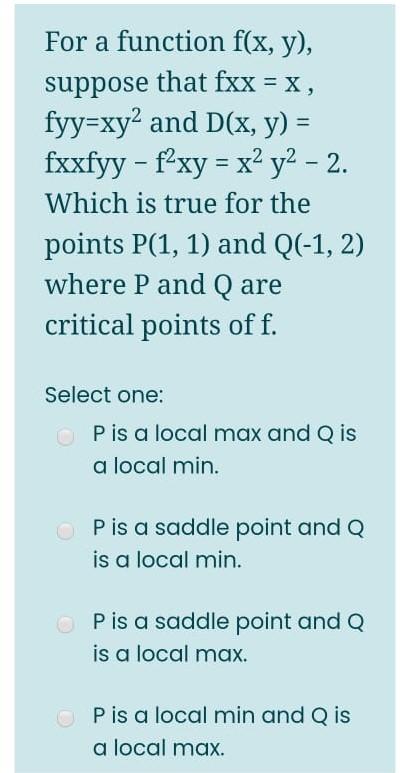 Solved For a function f(x, y), suppose that fxx = x, fyy=xy2 | Chegg.com