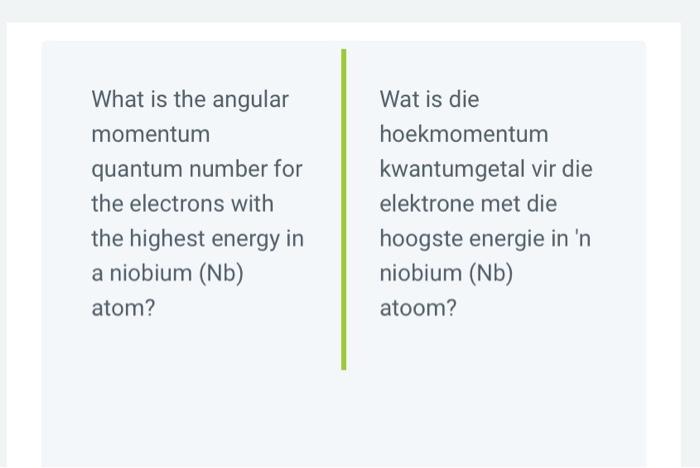 Solved What is the angular momentum quantum number for | Chegg.com