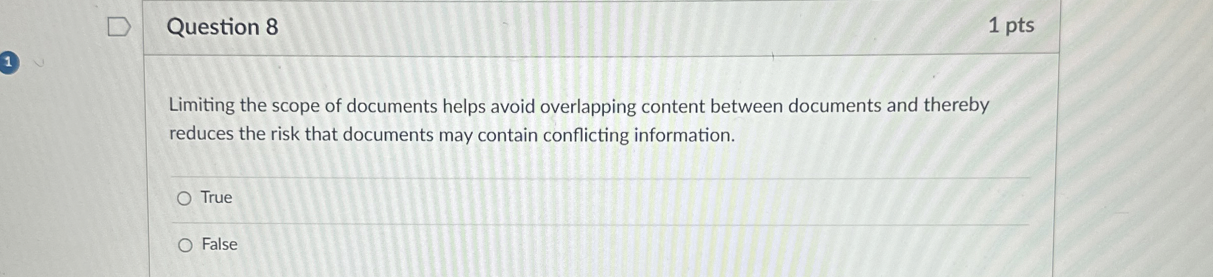 Solved Question 81 ﻿ptsLimiting the scope of documents helps | Chegg.com