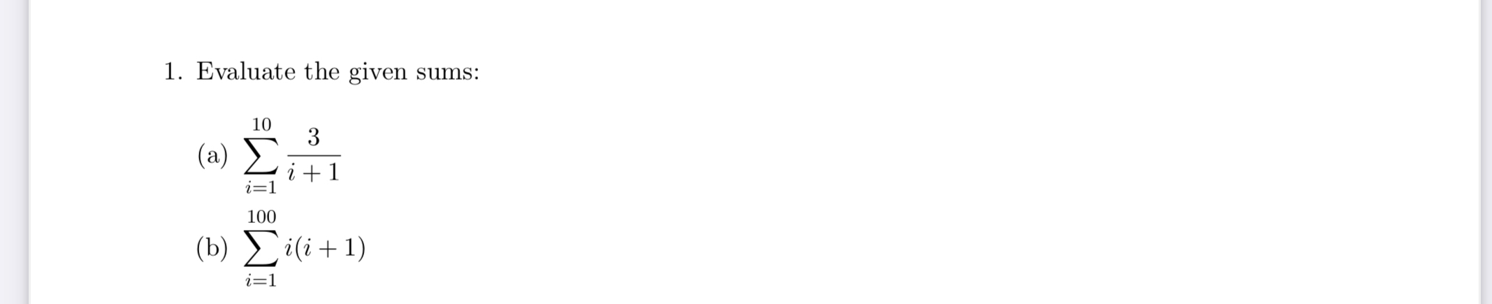 Solved Evaluate the given sums: Use maple lab software to | Chegg.com