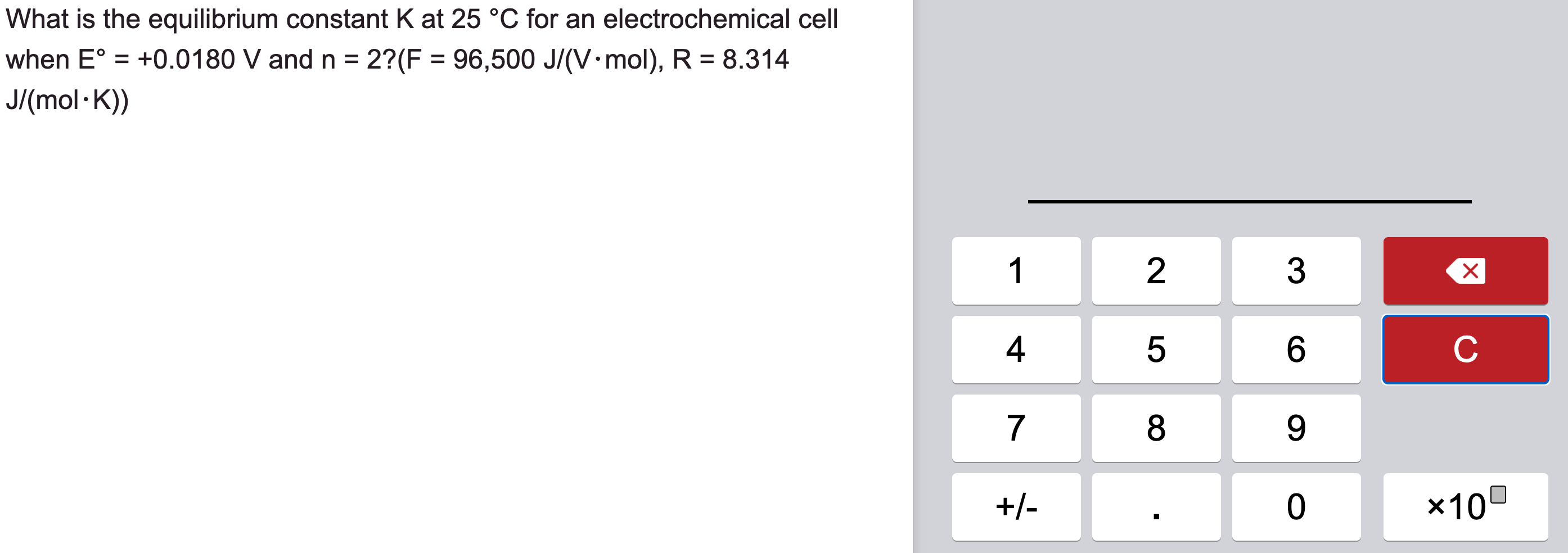 Solved What is the equilibrium constant K at 25 \deg C for | Chegg.com